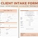 Client Intake Form Digital Template, Therapy Signup Form, Therapy ...