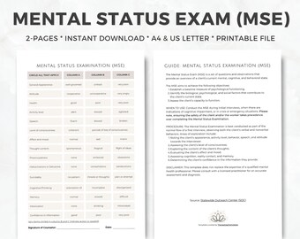 Mental Status Exam - Etsy