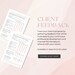 Client Feedback Form Template, Printable Forms for Therapists ...