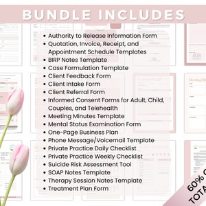 Counseling Forms & Paperwork Bundle, Therapist Paperwork Bundle, Forms ...