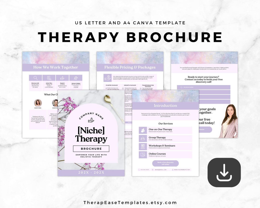 Therapy Brochure for Your Private Practice, Advertise Your Counseling ...