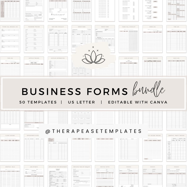 Business Forms Bundle, Small Business Owner, Private Practice Forms ...