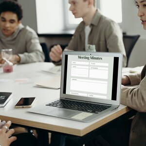 Meeting Minutes Digital Template, Therapy Supervision Notes, Work ...