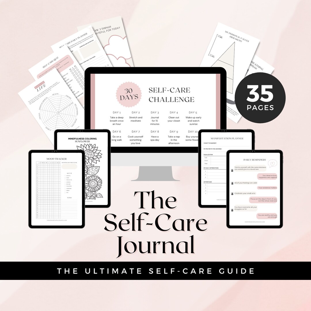 The Self-care Journal, Self-care Digital Workbook, Self-care Journaling ...