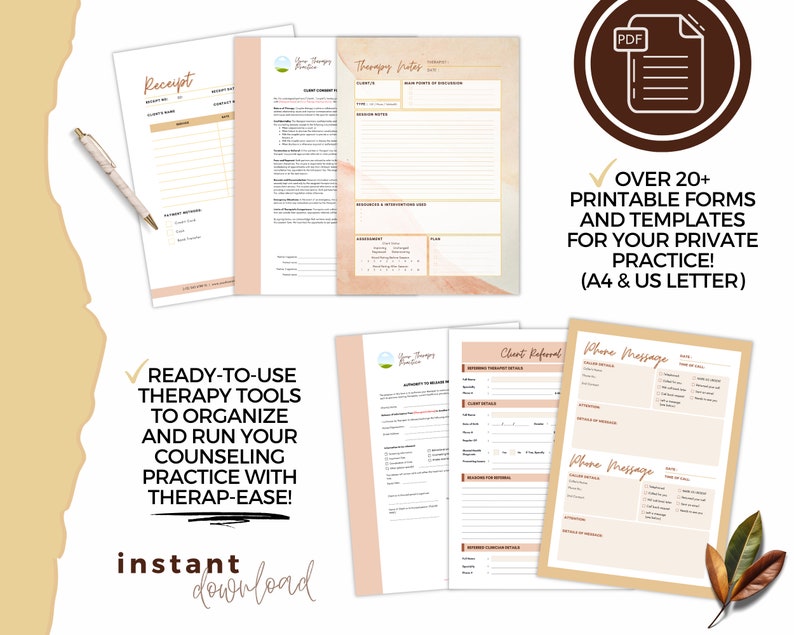 Counseling Forms & Paperwork Bundle, Therapist Paperwork Bundle, Forms ...