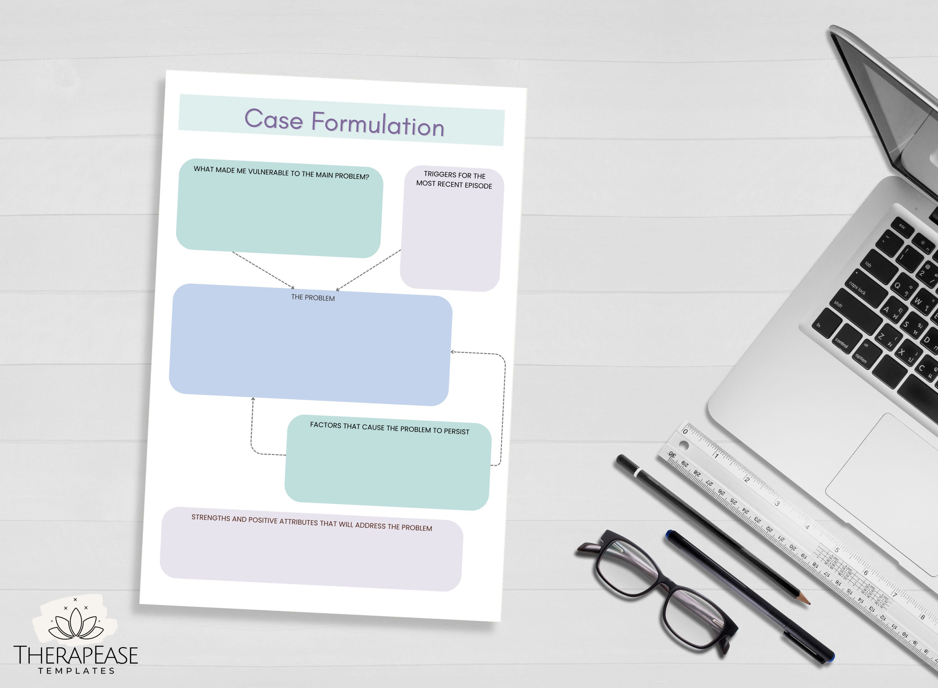 Case Formulation Template, Client Map Template, Client Notes, Therapy ...
