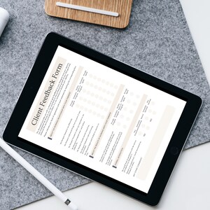 Client Feedback Form Template, Printable Forms for Therapists ...