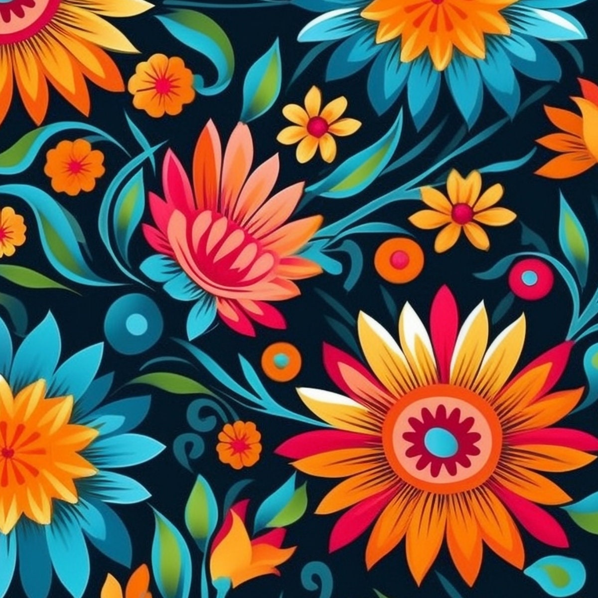 Mexican Floral Patterns 12 PNG Bundle Seamless Pattern - Etsy