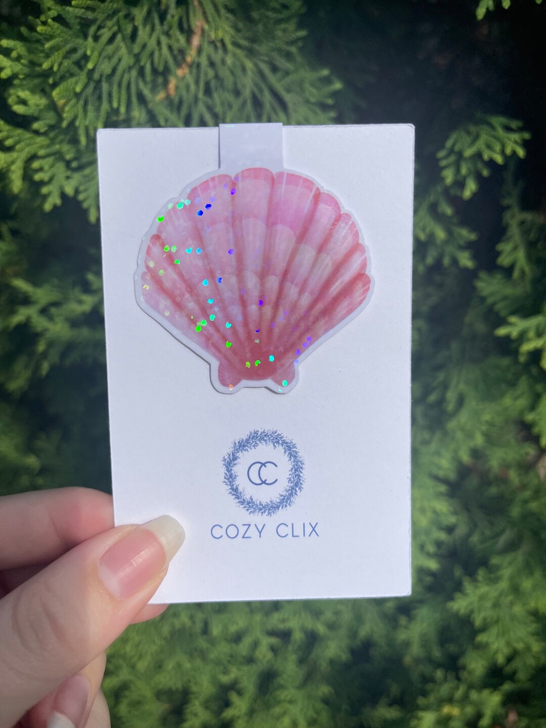 Seashell Watercolor Magnetic Bookmark for Book Lovers - Etsy