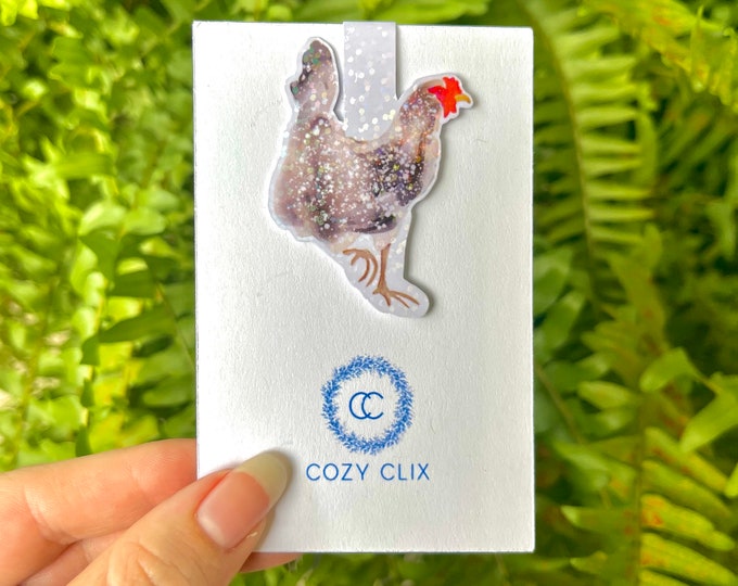Rooster Magnetic Bookmark, Country Farm Roo and Books, Chicken ...