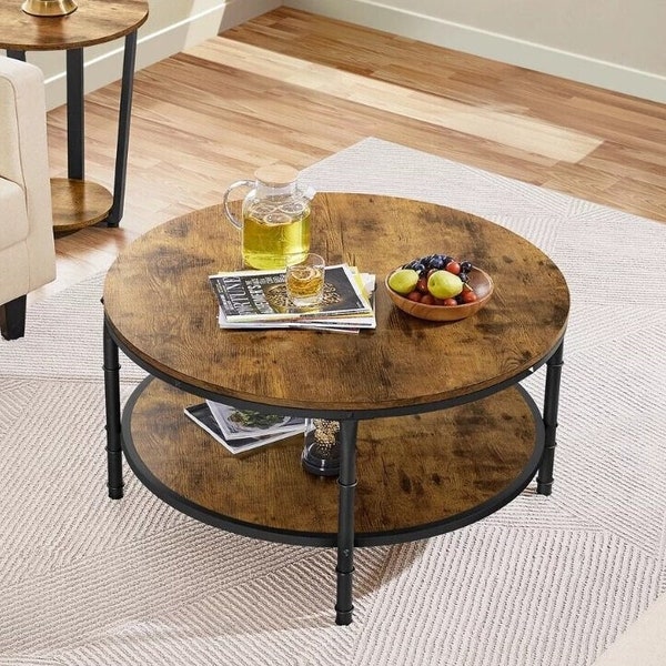 Round Coffee Table With Storage - Etsy