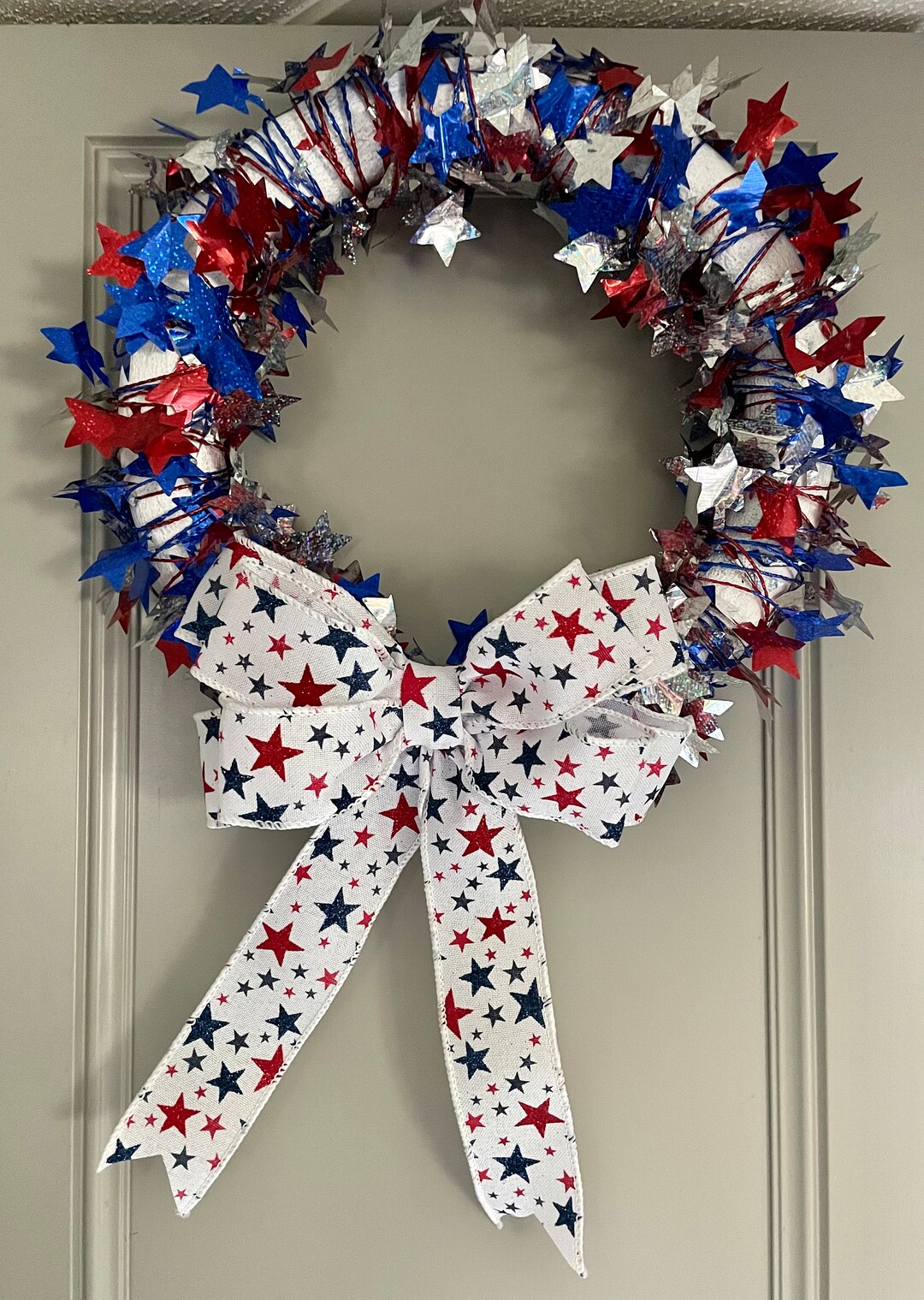 Stars Galore Patriotic Wreath Wall Hanging Door Hanging - Etsy