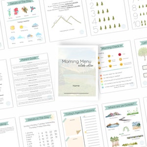 Outdoor Morning Menu Pages, Homeschool Morning Menu, Circle Time ...