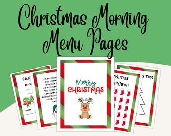 Christmas Preschool Morning Menu - Etsy