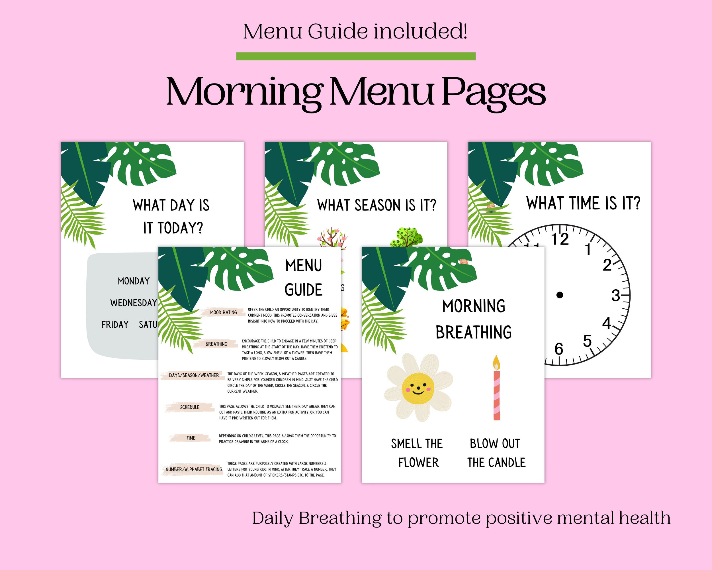 Preschool Morning Menu: Toddler Circle Time (PDF Download) - Etsy