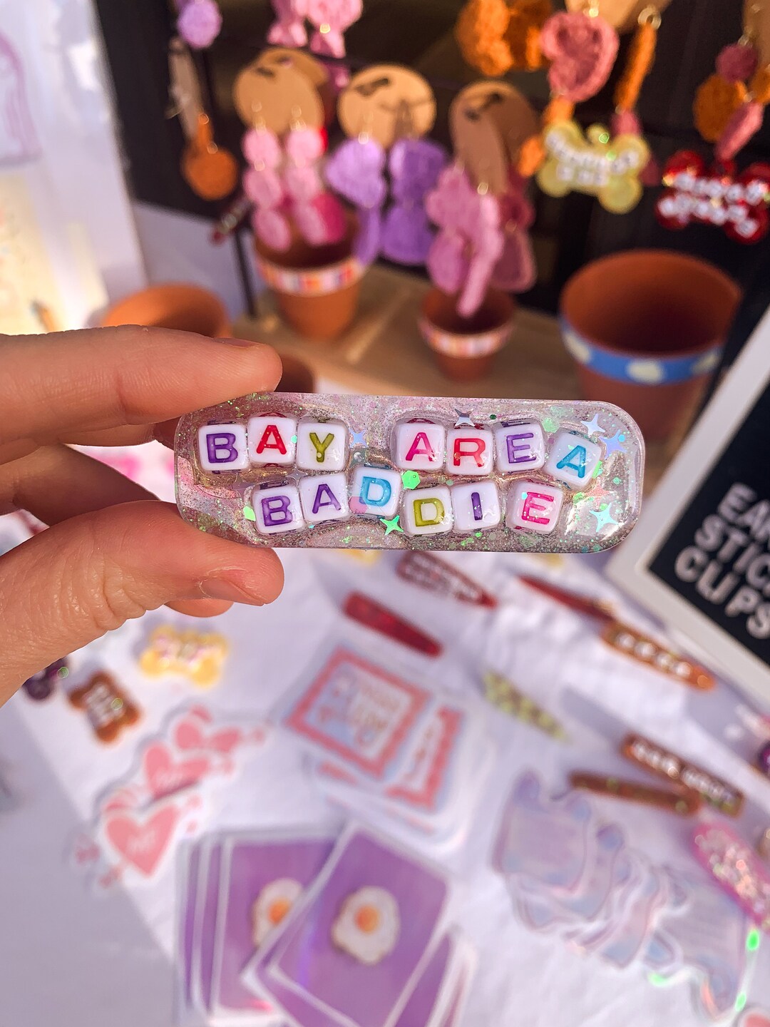 Bay Area Baddie Hair Clip Glittery Hair Clip Unique Bay Area Gift - Etsy