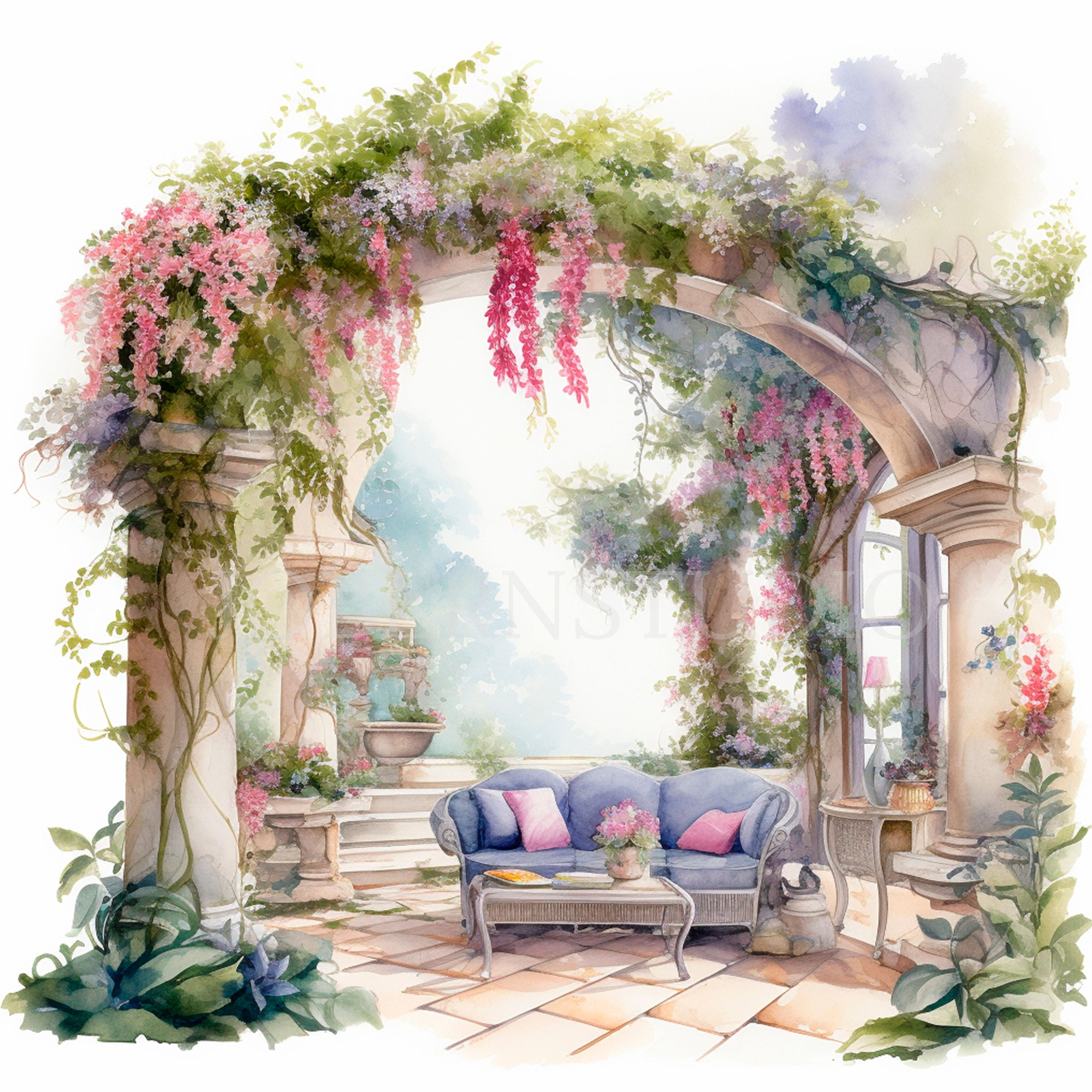 Secret Garden Clipart Png,bundle 15 High Quality,landscape Garden ...