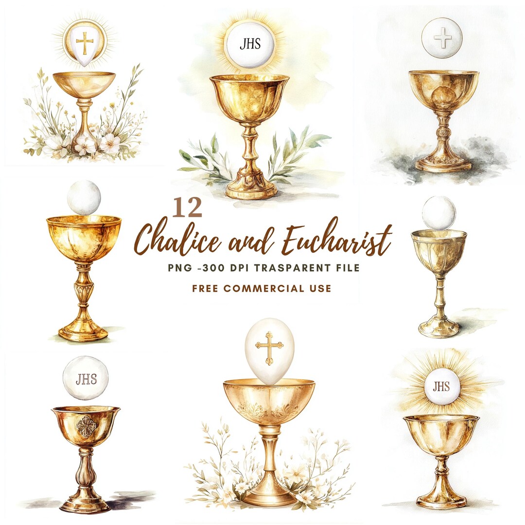 First Communion Clipart Png,bundle 12 High Quality,watercolor Jesus ...