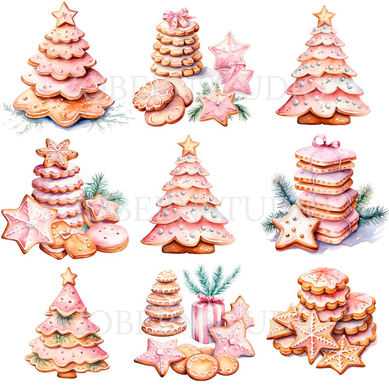 Christmas Cookies Clipart Bundle 15 High Quality - Etsy