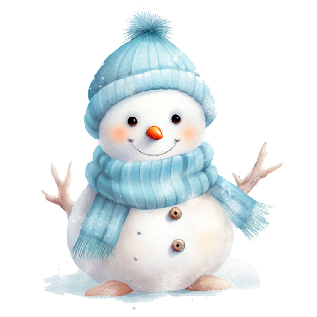 Christmas Snowman Clipart Png,bundle 15 High Quality Jpg,digital ...