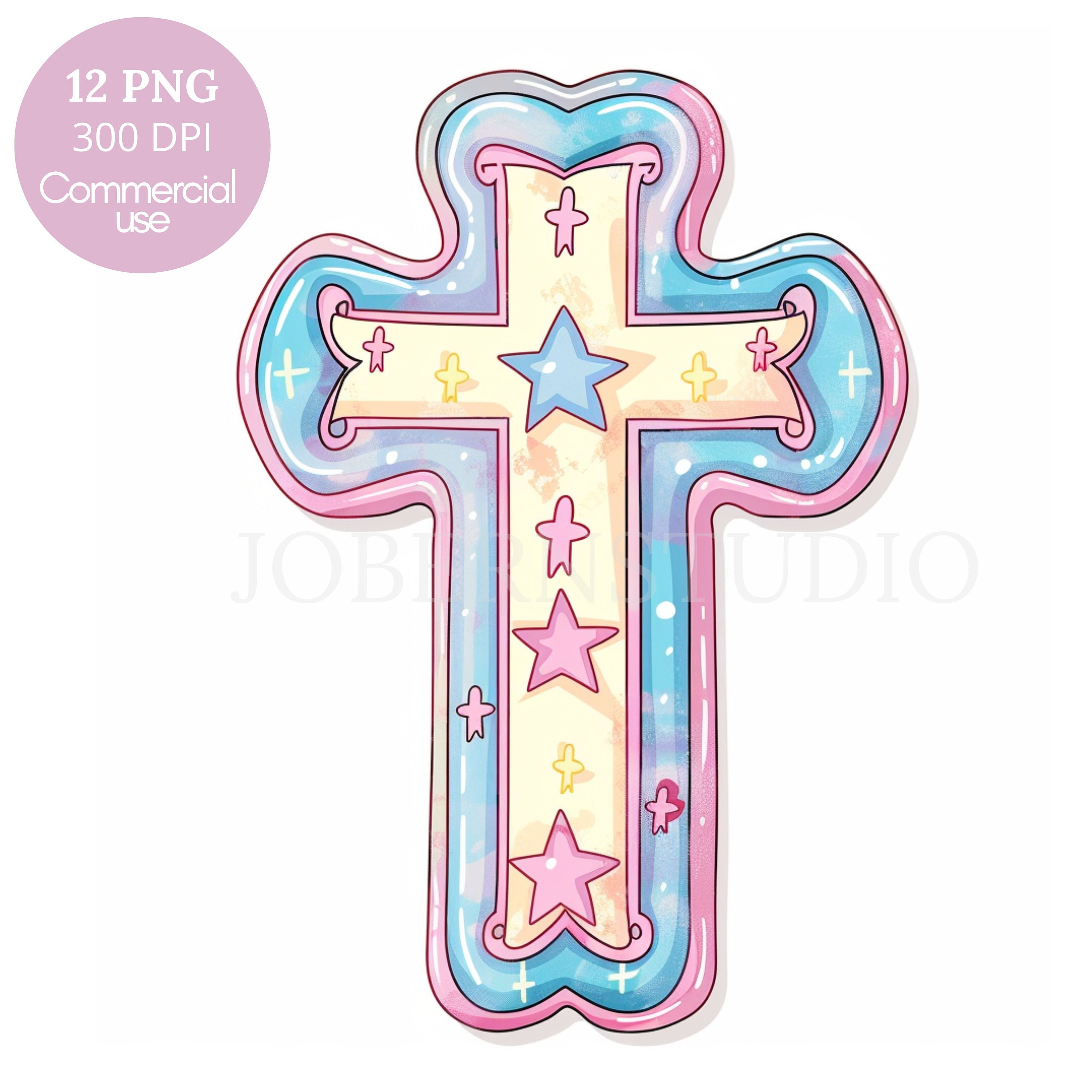 Pink Religious Cross Clip Art