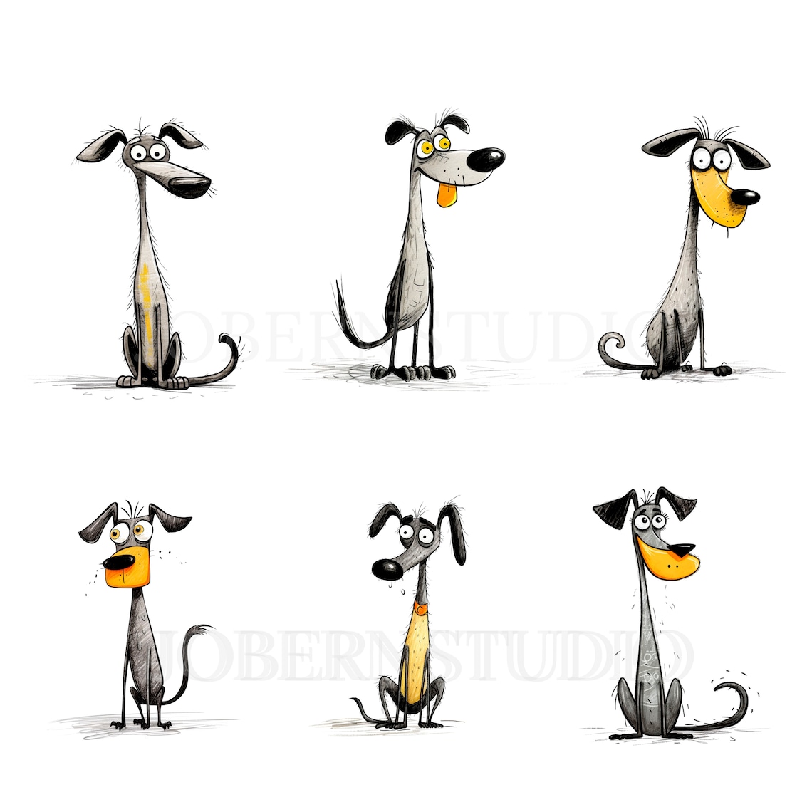 Crazy Dog Clipart PNG Bundle 15 High Quality Jpg,funny Grumpy Dogs ...