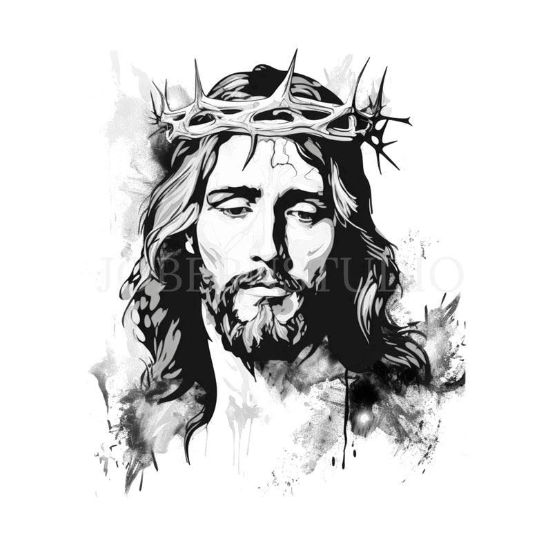 Jesus Christ Clipart,bundle 15 High Quality Png,vector Jesus Tattoo ...