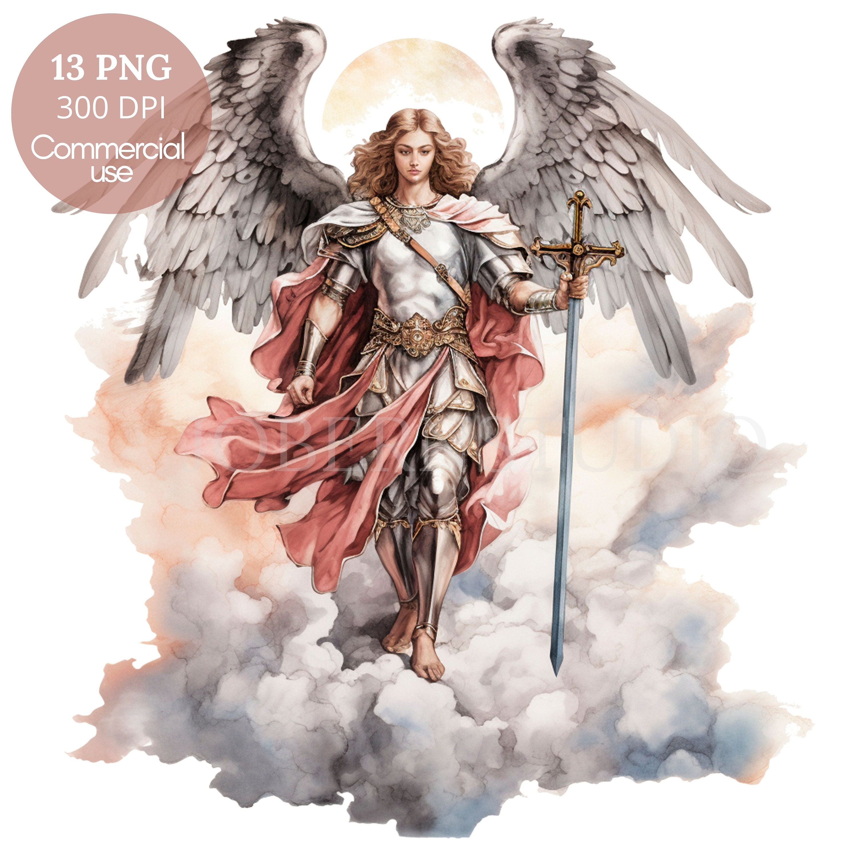 Saint Michael Clipart Bundle 13 High Quality PNG, Saint Michael ...