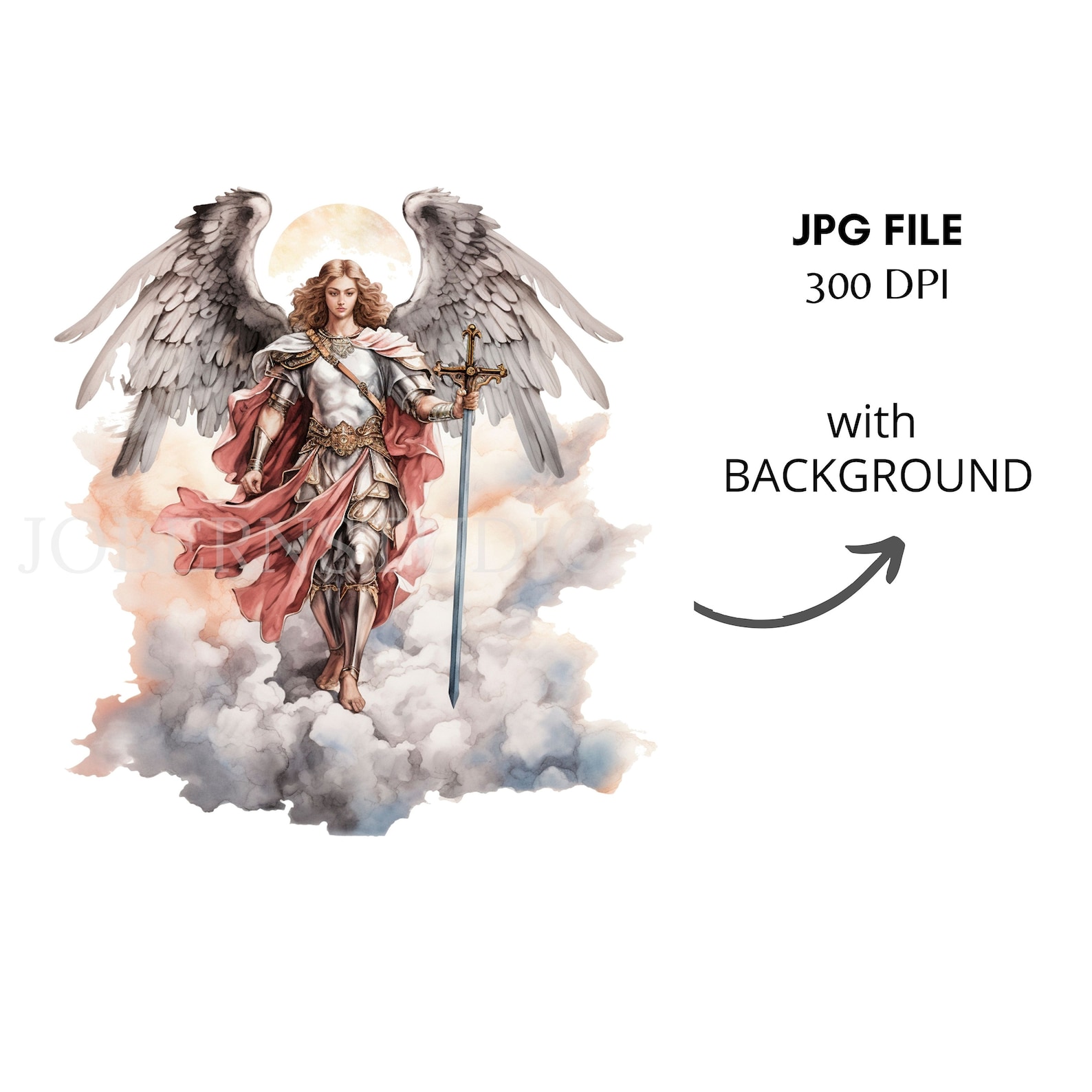 Saint Michael Clipart Bundle 13 High Quality PNG, Saint Michael Archangel,digital Download,card ...