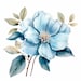 Blue Flower Clipart Bundle 10 High Quality PNG, Watercolor Floral ...