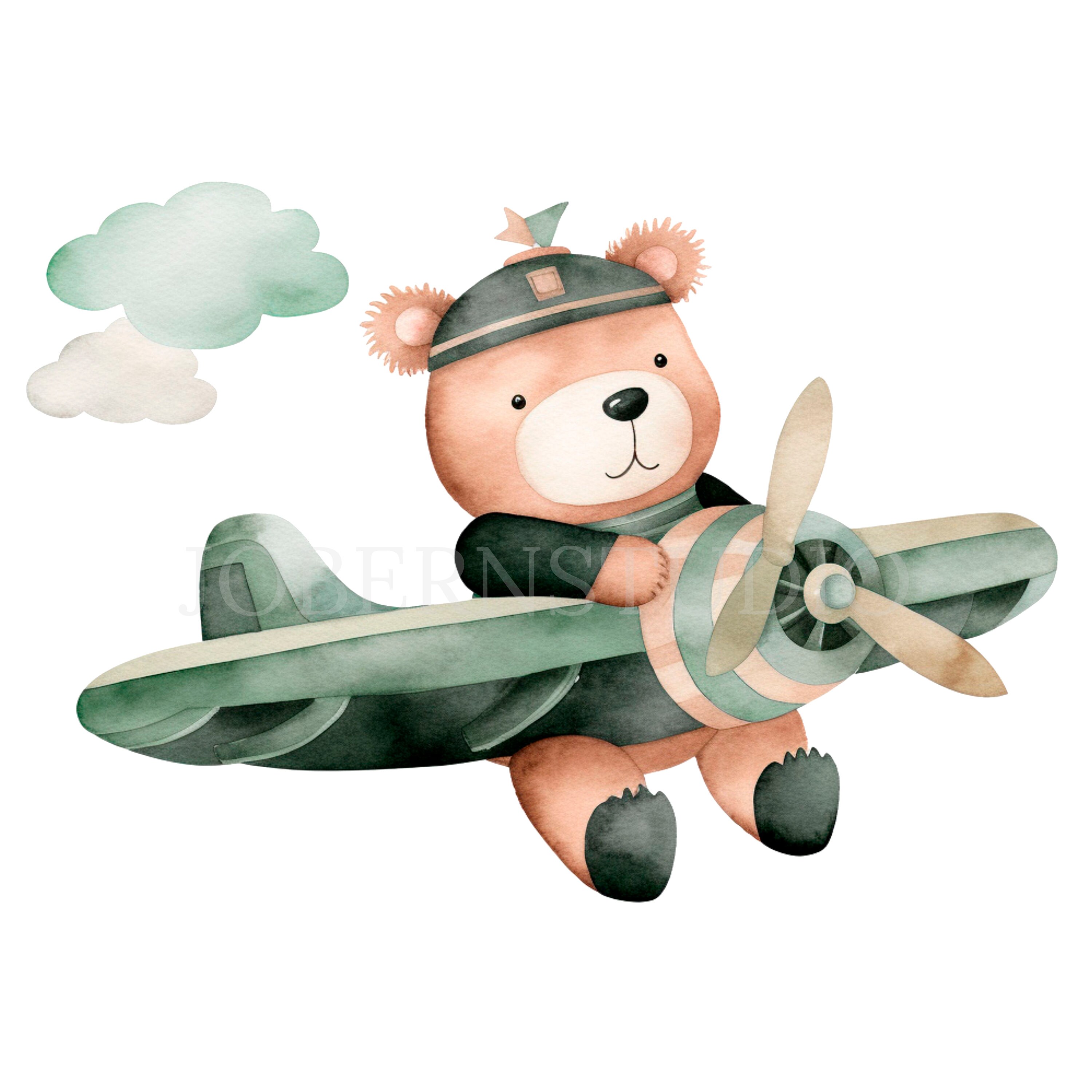 Teddy Bear Aviator Clipart PNG Bundle 30 High Quality,digital Download ...