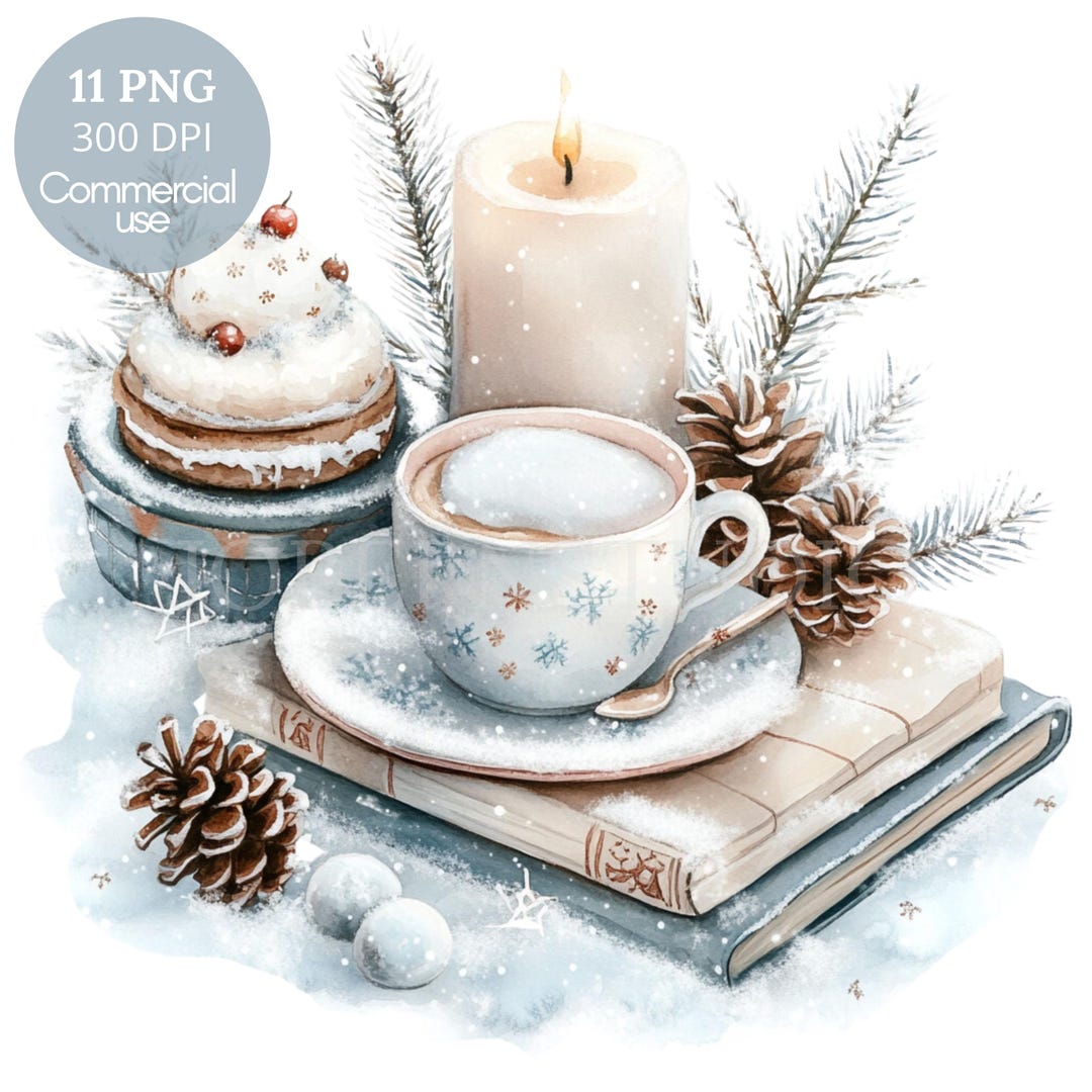 Winter Book Reading Clipart Png,bundle 11 High Quality ,watercolor ...