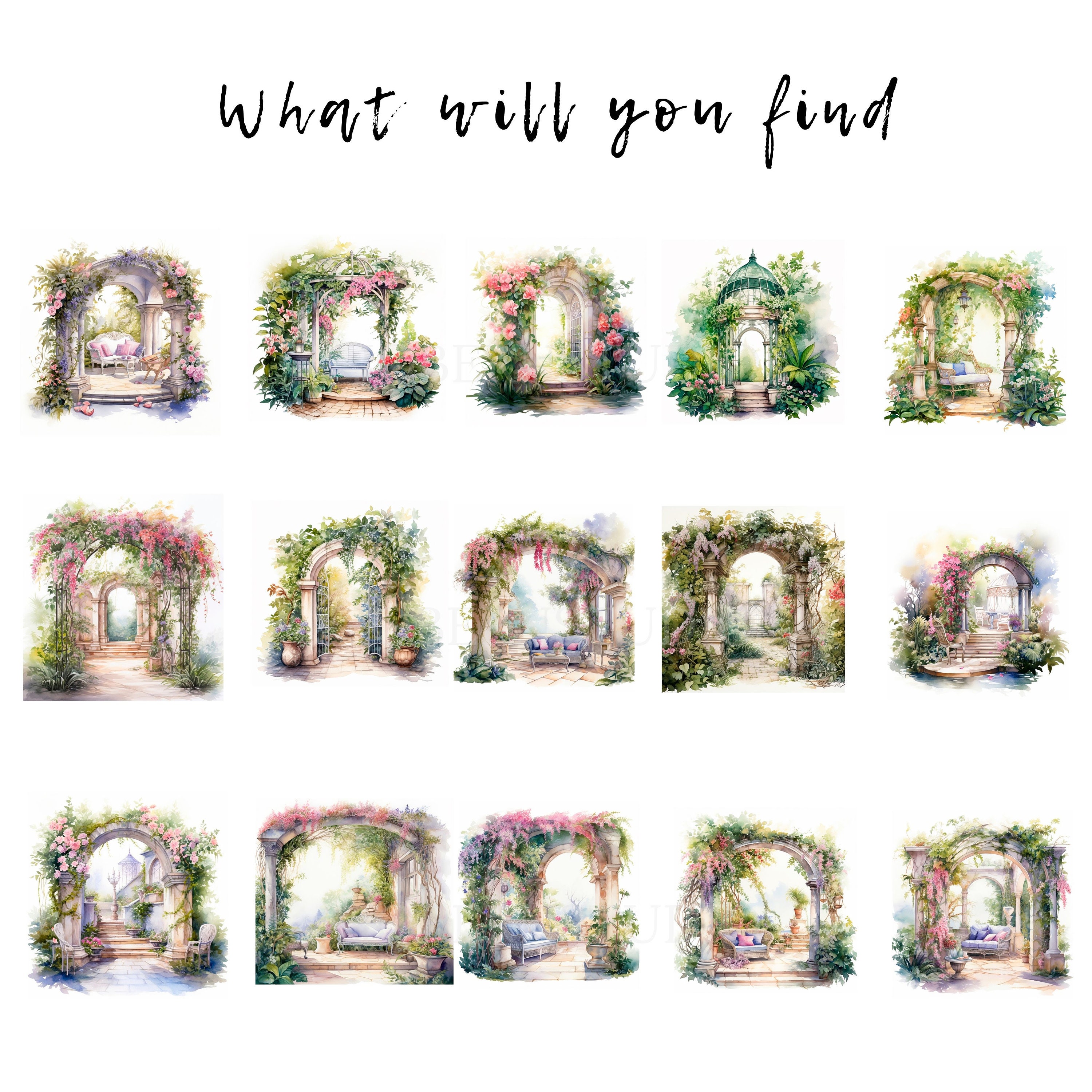 Secret Garden Clipart Png,bundle 15 High Quality,landscape Garden ...