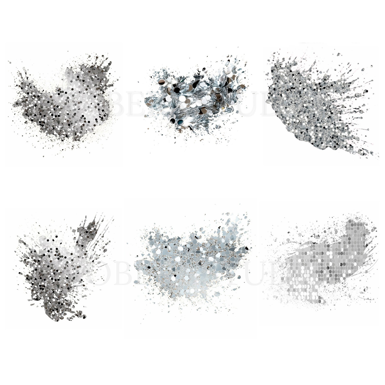 Silver Glitter Color Splash Clipart Png,bundle 15 High Quality Jpg ...