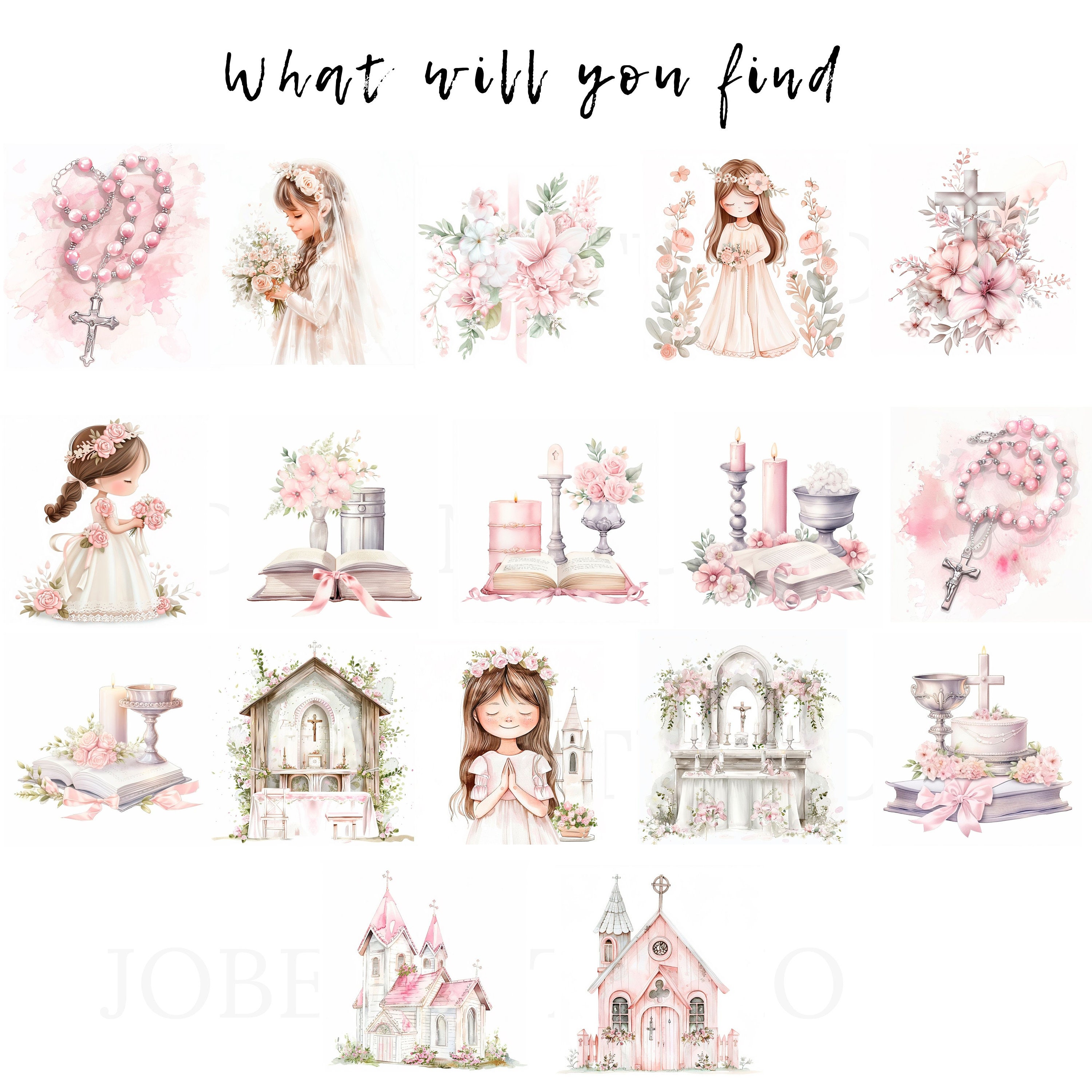 First Communion Clipart Png,bundle 17 High Quality,pink Girl Praying ...