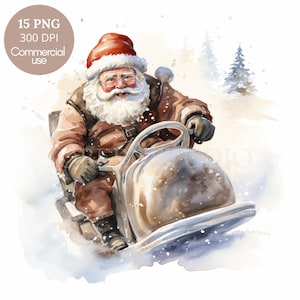 Christmas Santa Claus Snowcat Clipart, Bundle 15 High Quality Png ...