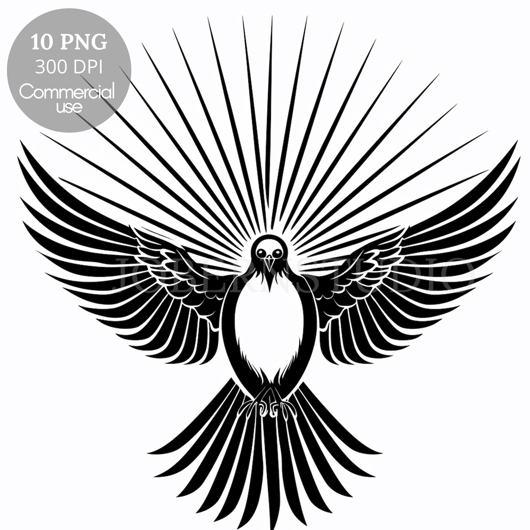Holy Spirit Clipart Bundle 10 High Quality Png,flat Vector Dove of ...