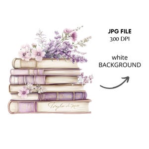 Floral Book Clipart Bundle 12 High Quality Png|watercolor Lilac Stock ...
