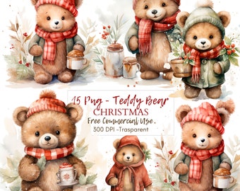Blue Teddy Bear Clipart Pngbundle 15 High Quality Jpgdigital - Etsy
