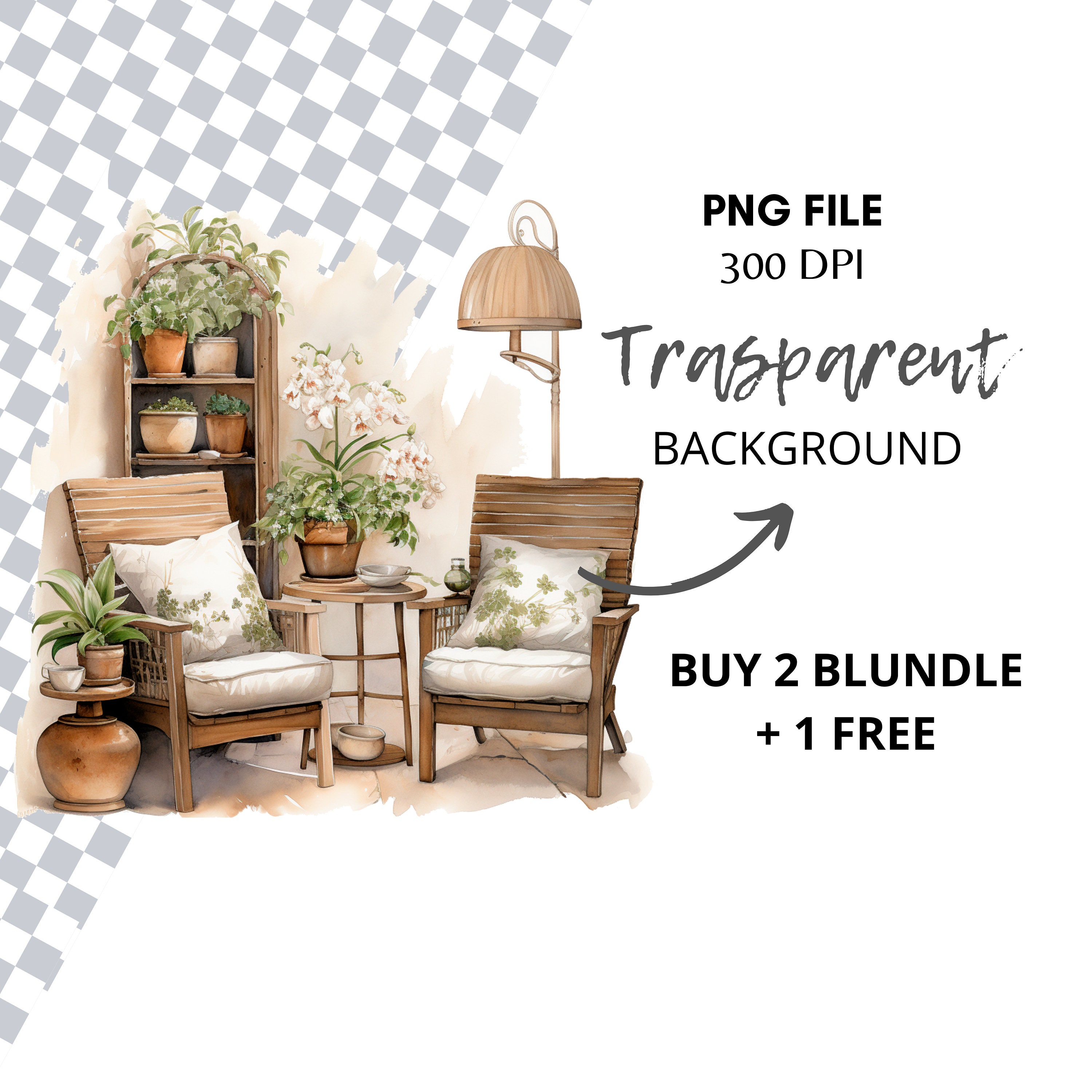 Living Room Clipart Bundle 15 High Quality Png,cottage Home Decor ...