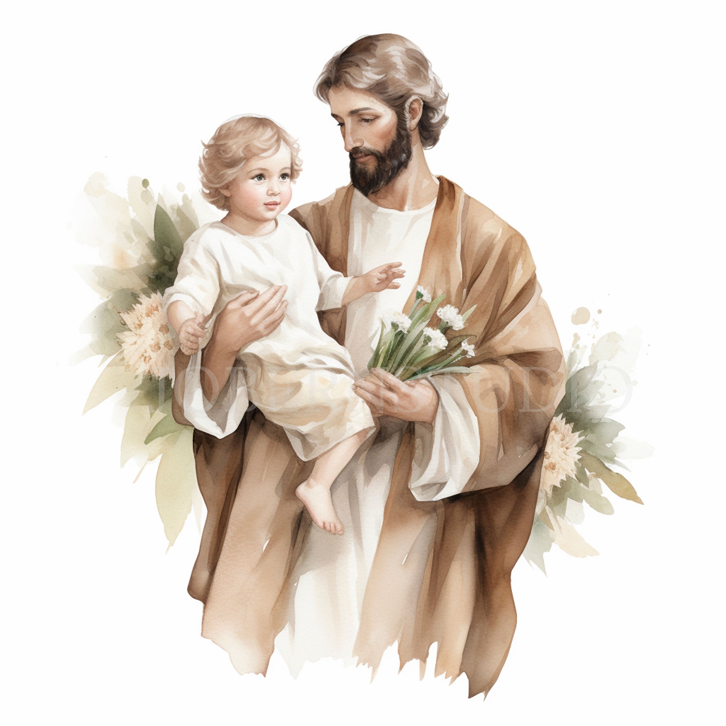 Saint Joseph Clipart Bundle 15 High Quality PNG, Saint Joseph With ...