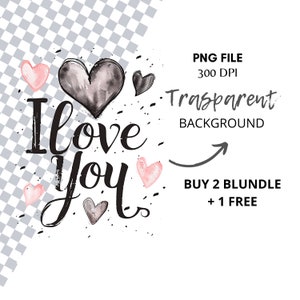 I Love You Text, Clipart Bundle 15 High Quality PNG,I Love You Text ...
