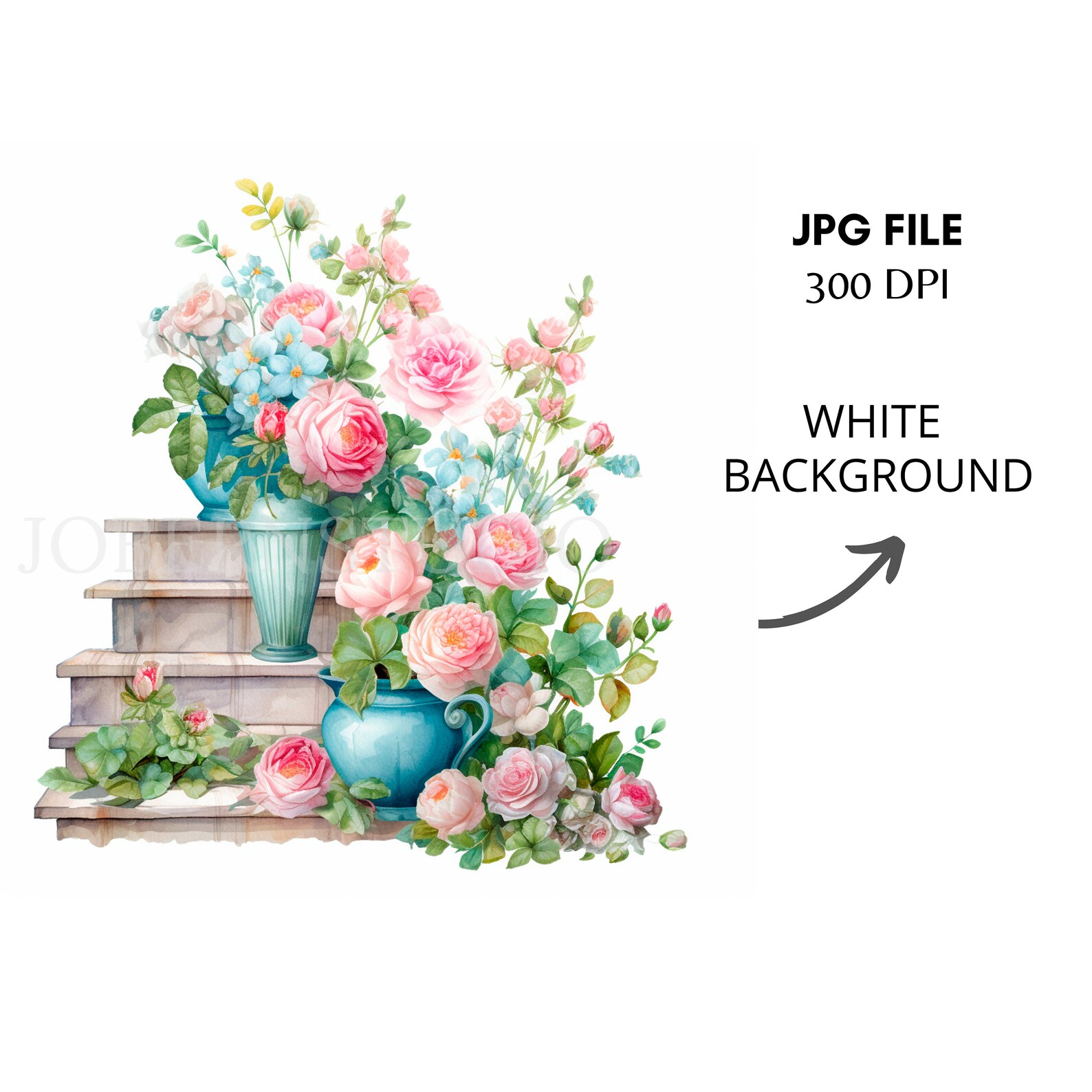 Shabby Chic Garden Clipart Bundle 15 High Quality Png,pink Flower ...