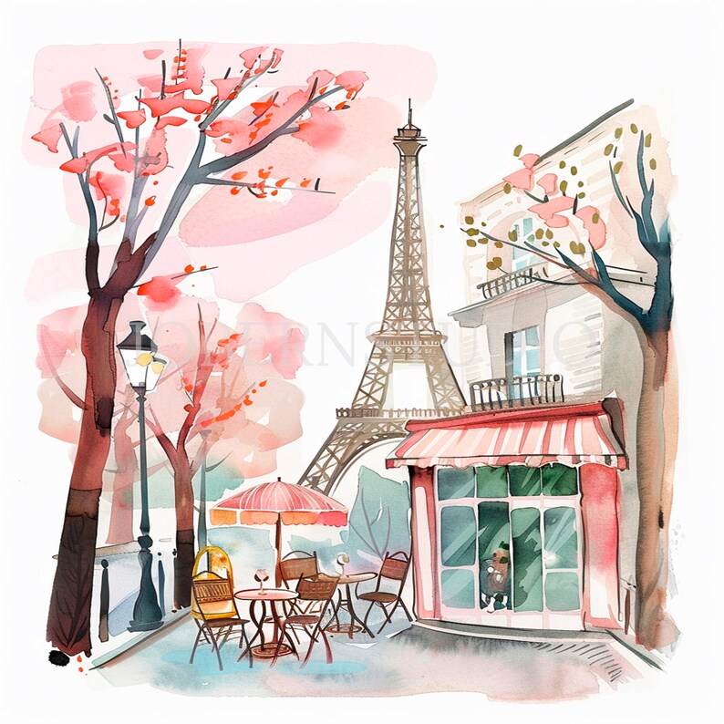 Paris Cityscape Clipart Png,bundle 17 High Quality,watercolor City ...