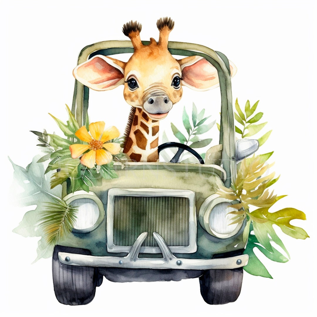 Safari Animal Clipart Bundle 25 High Quality Jpg,watercolor Animal ...