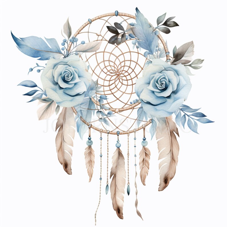 Boho Flower Clipart Bundle 10 High Quality Png,watercolor Floral ...