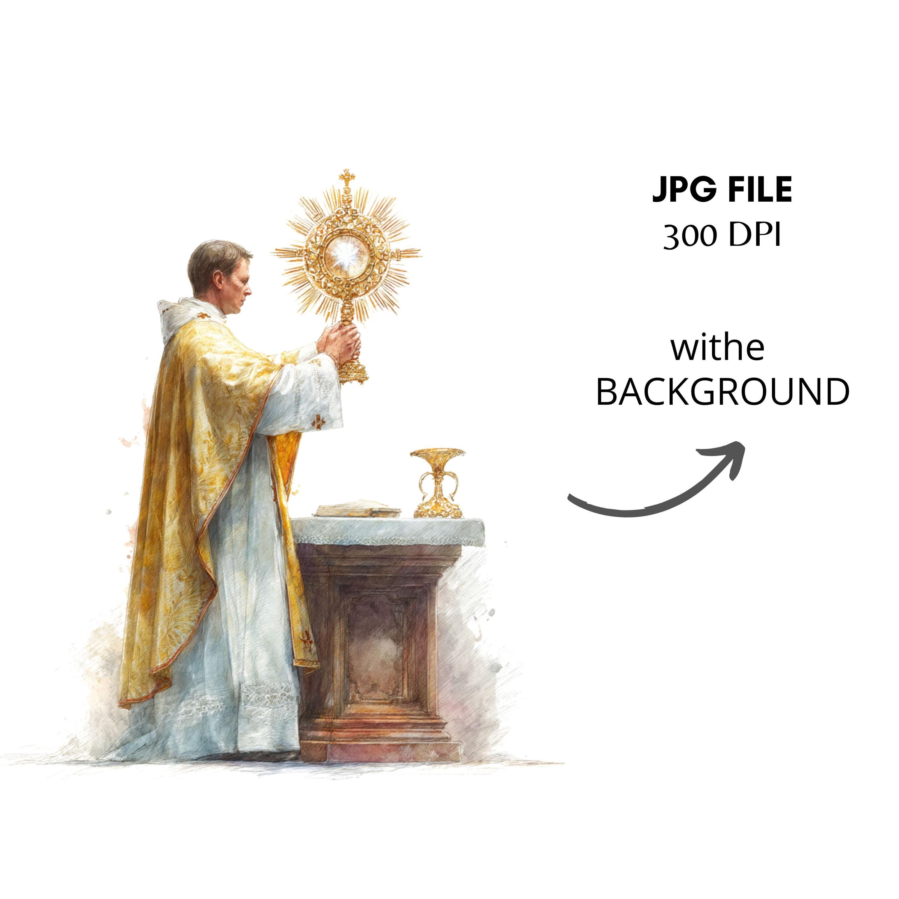 Priest in Eucharistic Blessing Clipart Png,bundle 15 High Quality ...