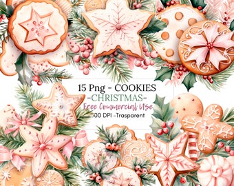 Christmas Cookies Clipart Bundle 15 High Quality - Etsy