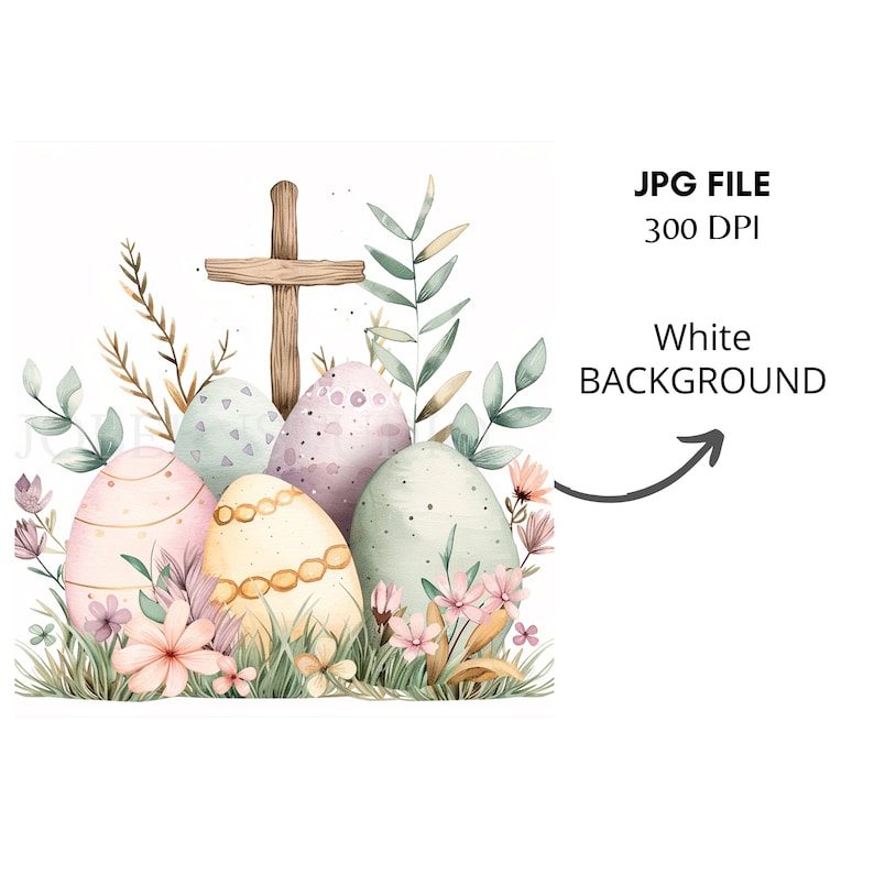 Easter Cross Clipart PNG Bundle 12 High Quality,easter Cross Egg ...