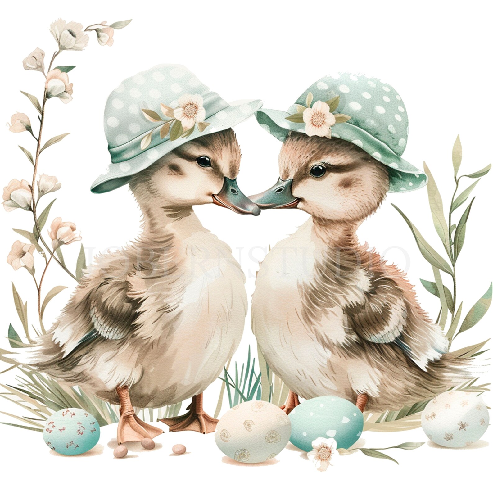 Easter Ducks Clipart PNG Bundle 14 High Quality,pastel Easter ...